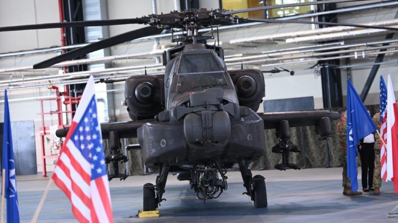 Poland receives first Apache attack helicopter from US