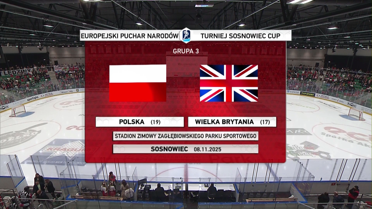 Polska – Wielka Brytania. Hokej na lodzie, Europejski Puchar Narodów ...