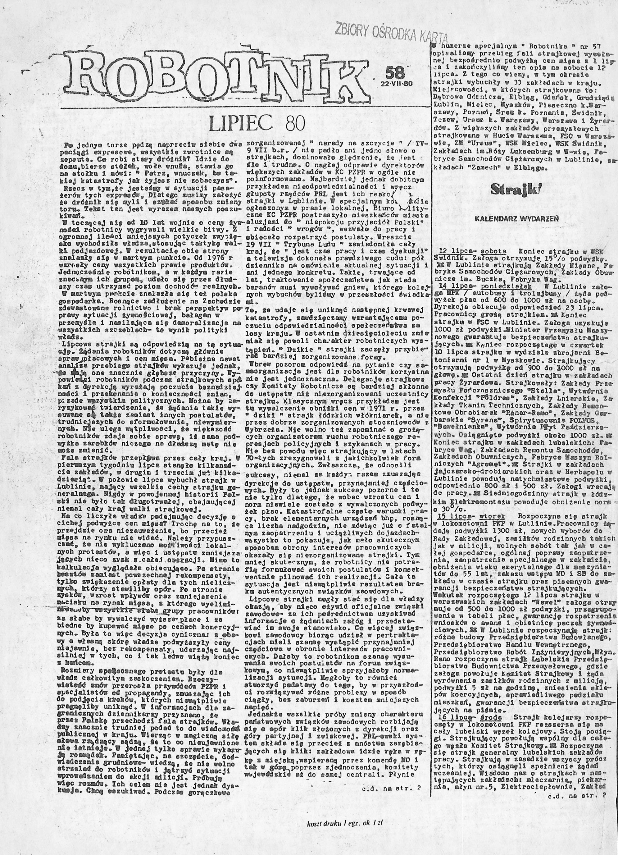 „Robotnik” (pismo Komitetu Obrony Robotników)