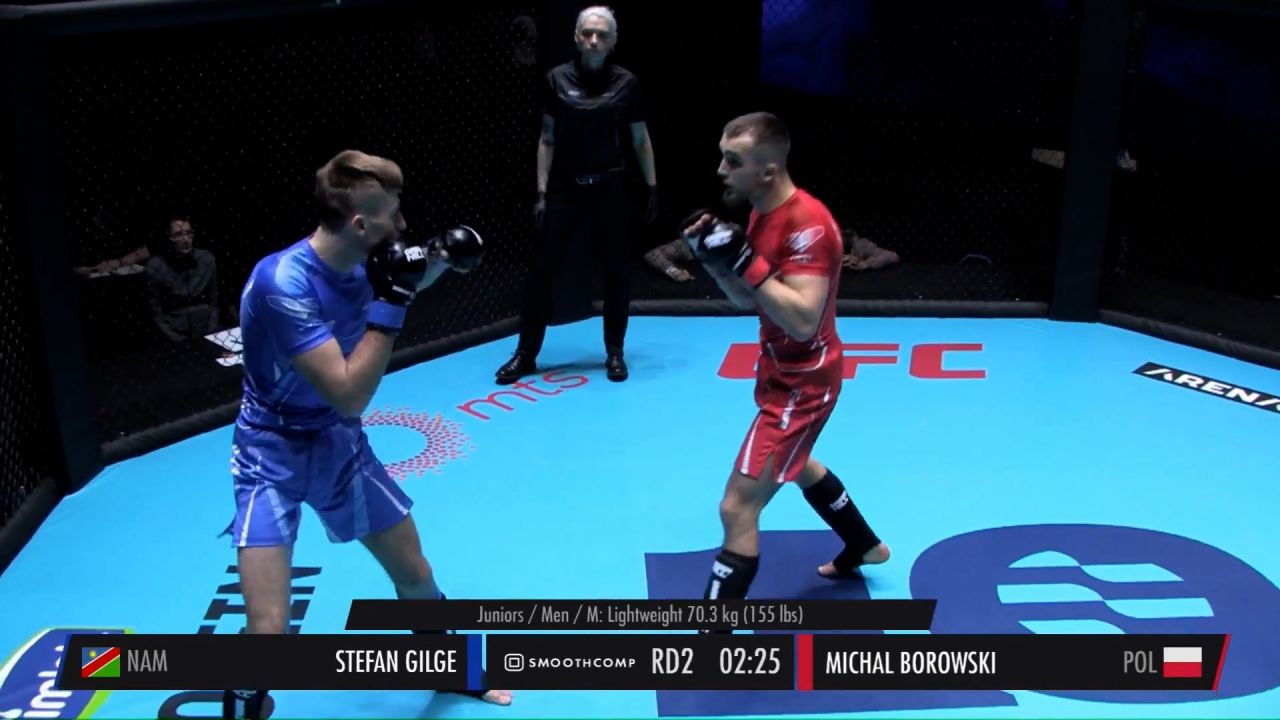 MŚ w amatorskim MMA. Michał Borowski – Stefan Gilge [WALKA] | TVP SPORT