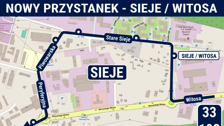 Zmiany w rozkładach jazdy dwóch linii autobusowych i nowy przystanek na Siejach [MAPA]