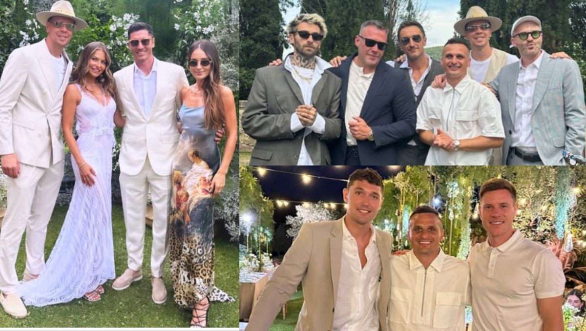 Ślub Lewandowskich. Plejada gwiazd na przyjęciu. Wojciech Szczęsny ...