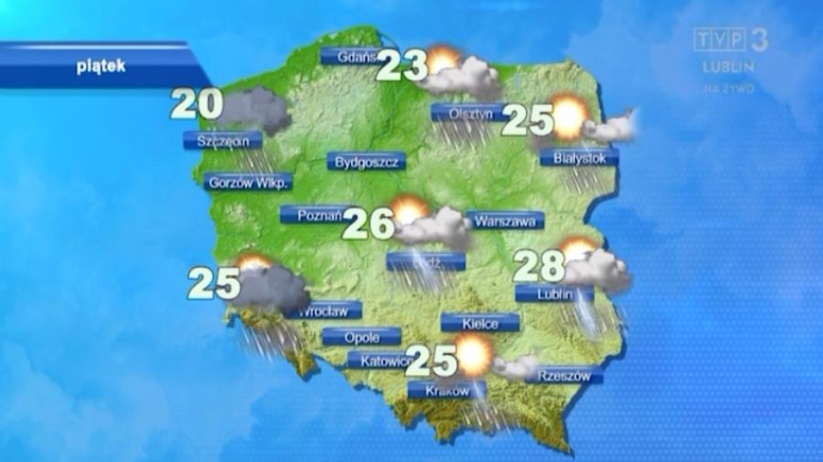 Prognoza pogody - 23 czerwca 2023
